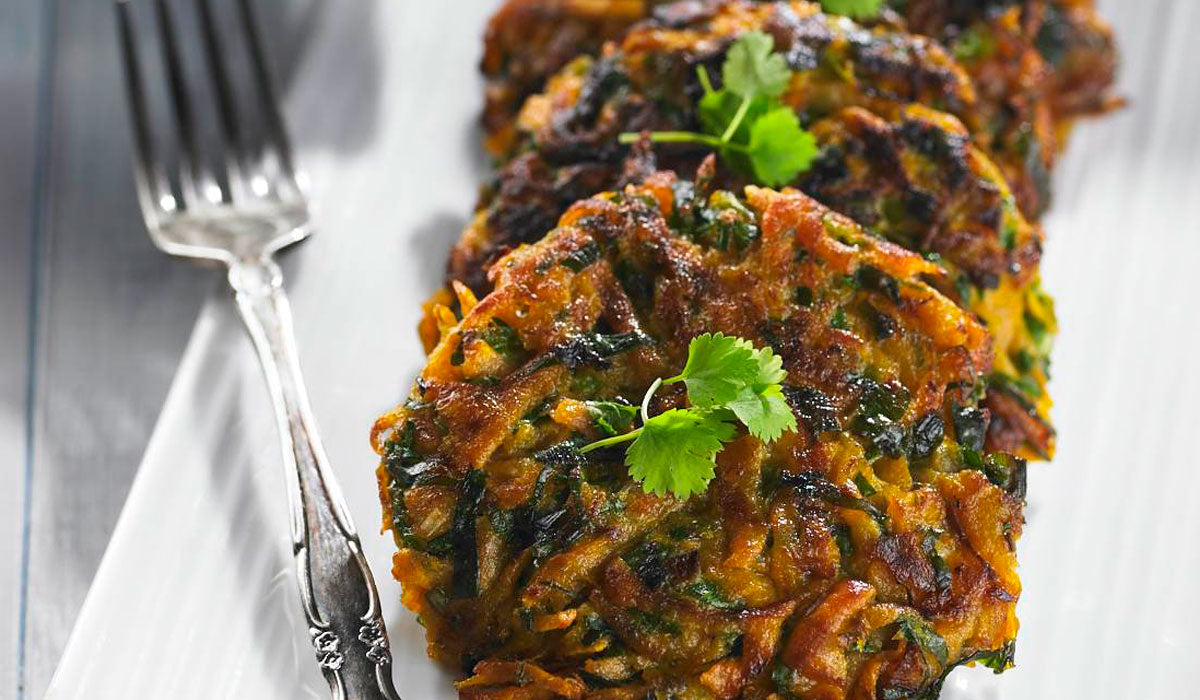 Pumpkin and Sweet Potato Fritters – Dr Libby